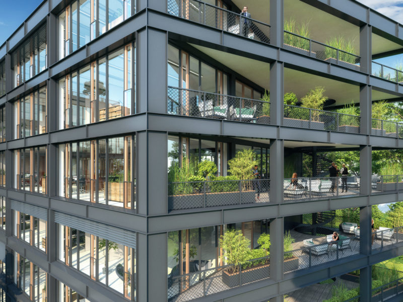 Construction Management Office Building Grasblau, Berlin. Construction ...